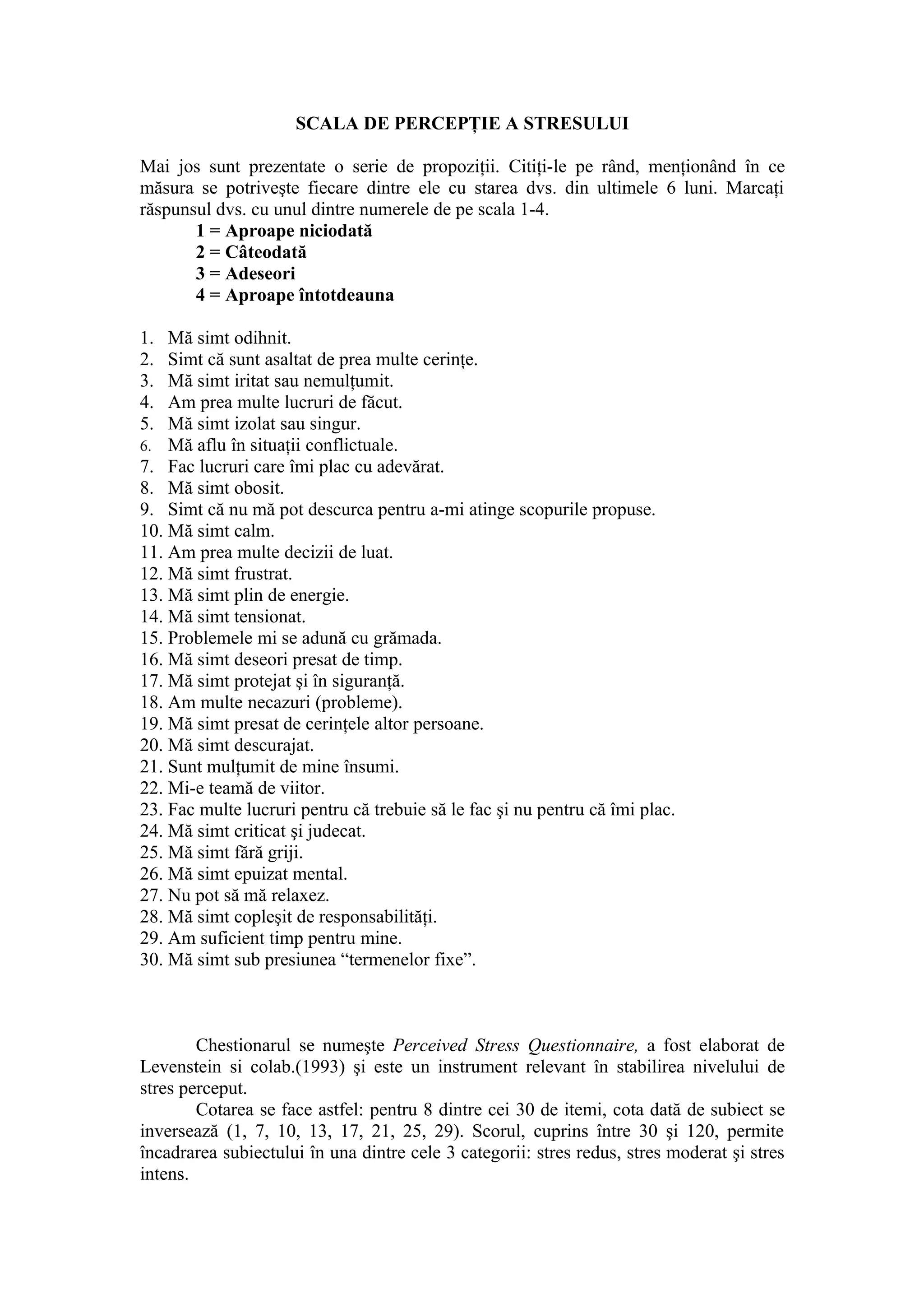 48578454 scala-de-percep-ie-a-stresului | PDF