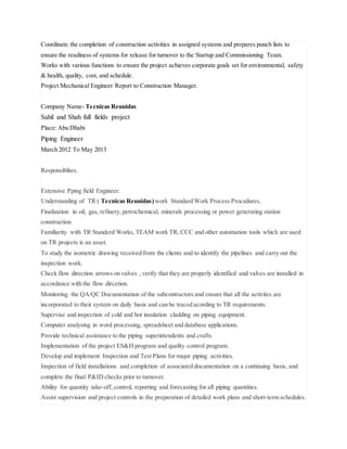 Project Engineer 3 | DOCX