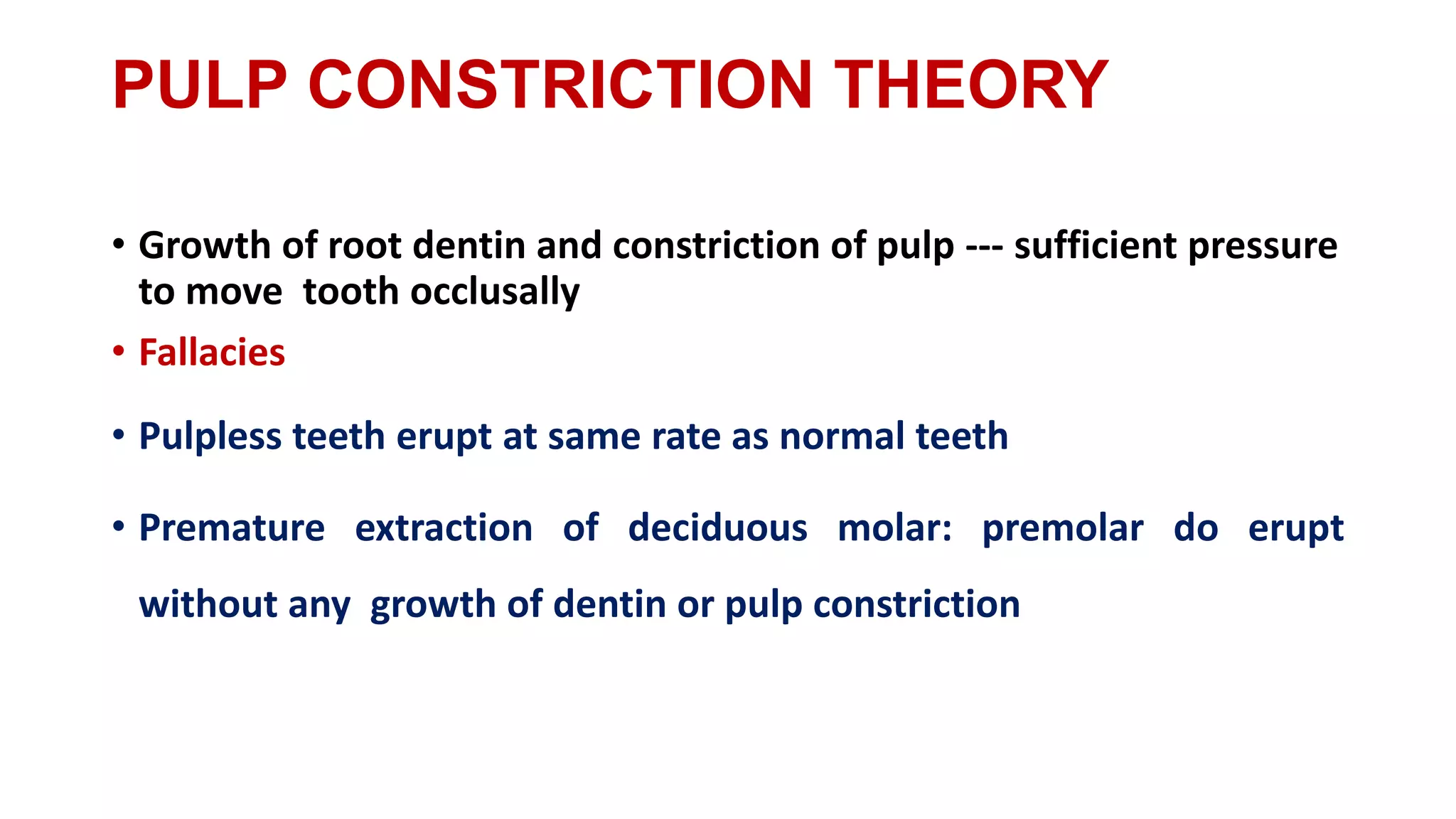 486 theories of tooth eruption | PPTX
