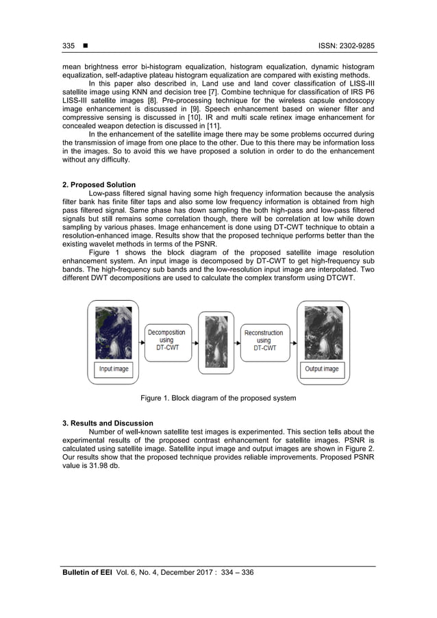 Satellite Image Enhancement Using Dual Tree Complex Wavelet Transform | PDF