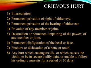Grievious hurt forensic medicine chutiya subject.pptx