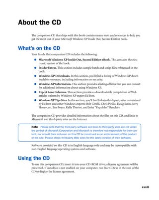 Microsoft Windows Xp Inside Out Bkcdrom Ed Bott Carl Siechert | PDF