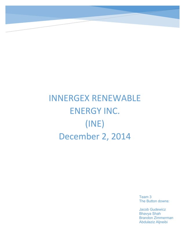 Innergex Renewable Energy Analysis | PDF | Power and Energy Industry ...