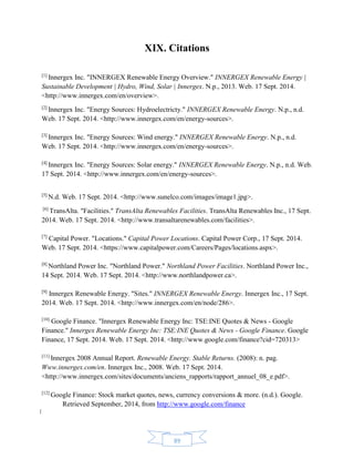 Innergex Renewable Energy Analysis | PDF