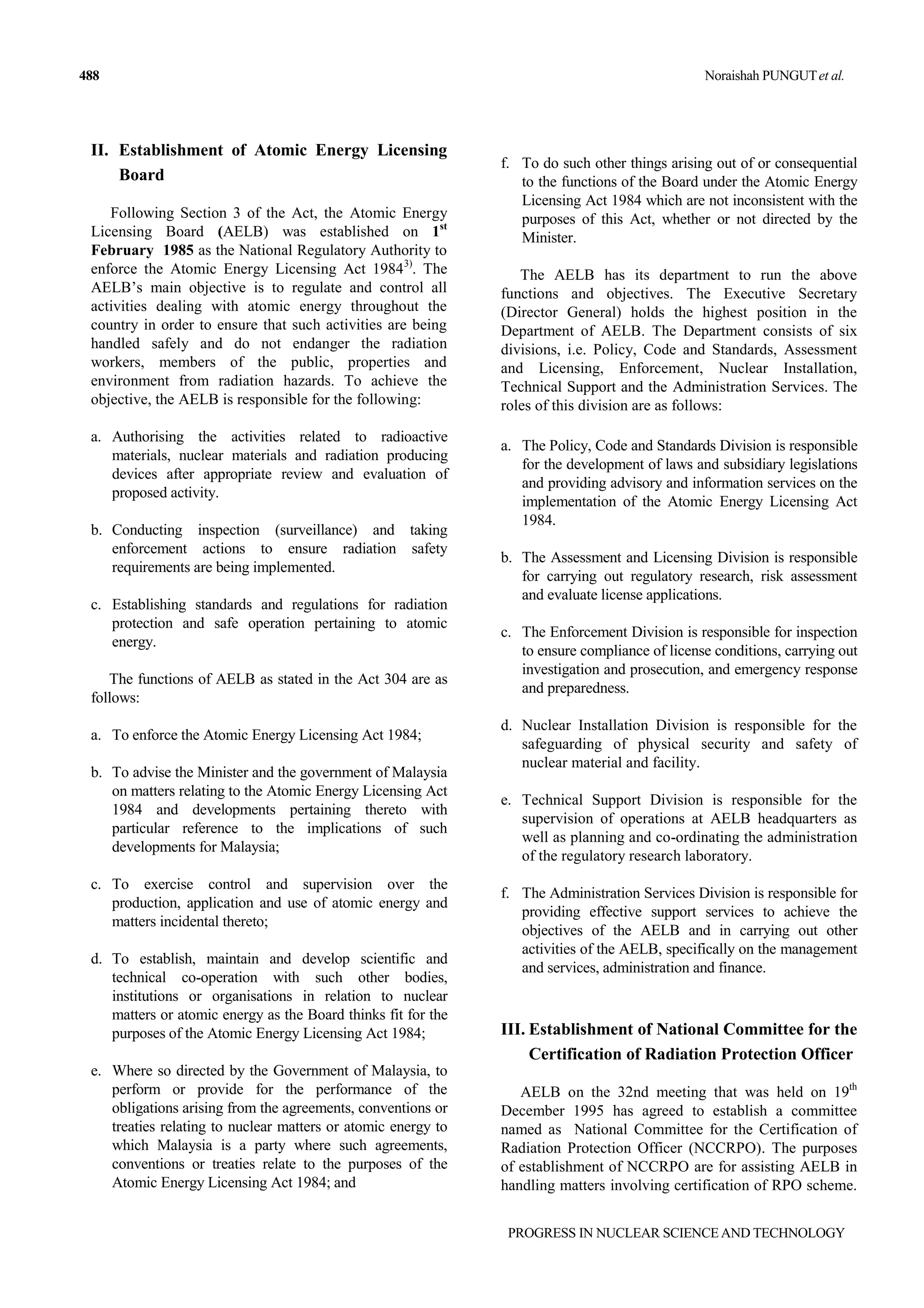 radiation protection officer certification for reference | PDF