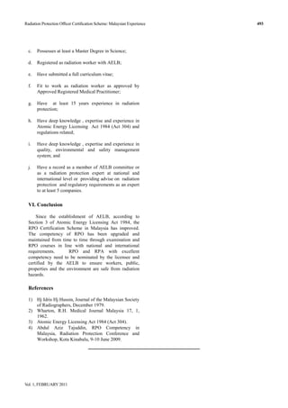 radiation protection officer certification for reference | PDF