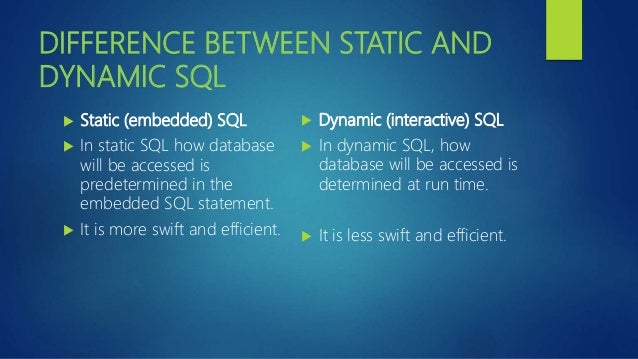 Embedded Static Anddynamic