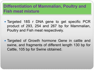 meat species of animals identification .ppt