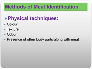 meat species of animals identification .ppt