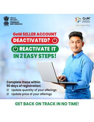 Is your GeM Seller account deactivated? Reactivate it in just 2 easy ...