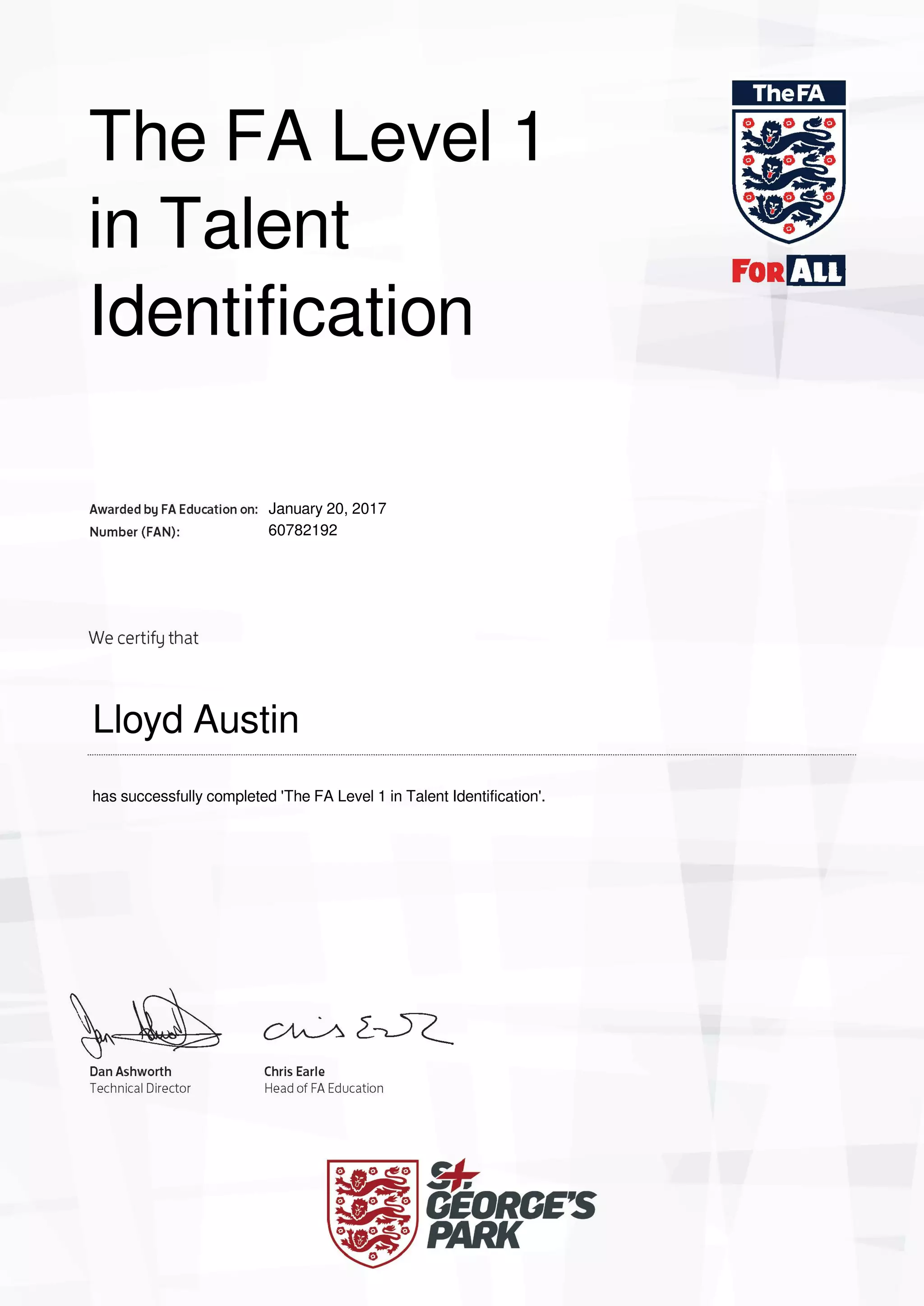 The FA Level 1 Certificate | PDF