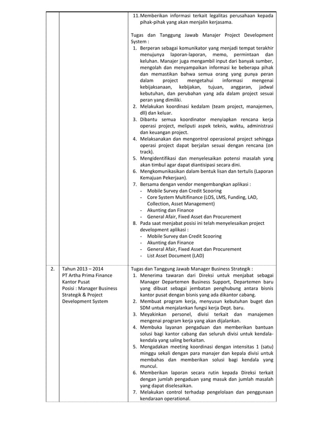 Daftar Riwayat Hidup - Yus Mansyur | PDF