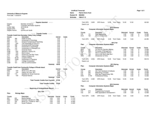 Patrick Hunt Unofficial Transcript | PPT