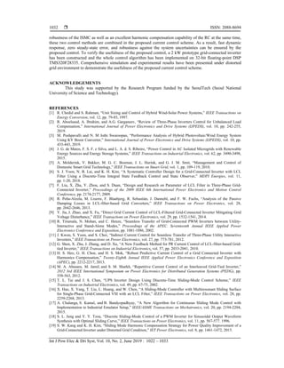 Current control of grid-connected inverter using integral sliding mode control and resonant ...