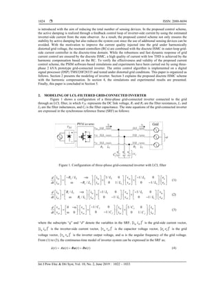 Current control of grid-connected inverter using integral sliding mode control and resonant ...