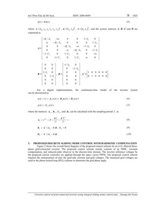 Current control of grid-connected inverter using integral sliding mode control and resonant ...
