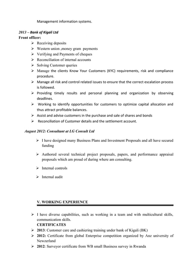 CV Godfrey _updated (2) | DOC | Business Accounting & Finance | Business