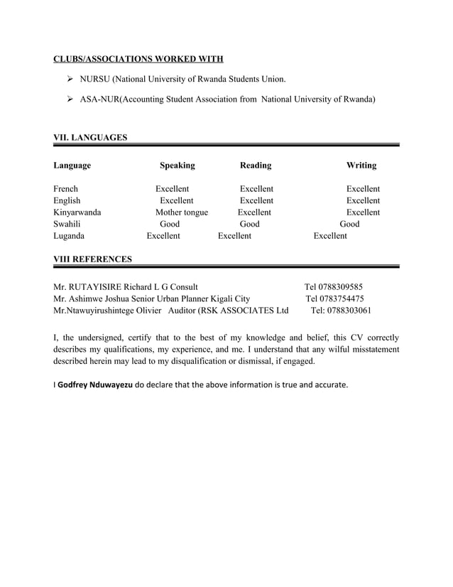 CV Godfrey _updated (2) | DOC | Business Accounting & Finance | Business