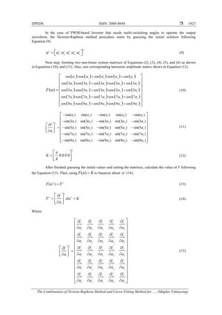 The Combination of Newton-Raphson Method and Curve-Fitting Method for PWM-based Inverter | PDF