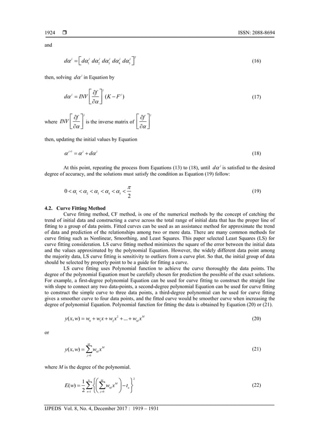 The Combination of Newton-Raphson Method and Curve-Fitting Method for PWM-based Inverter | PDF