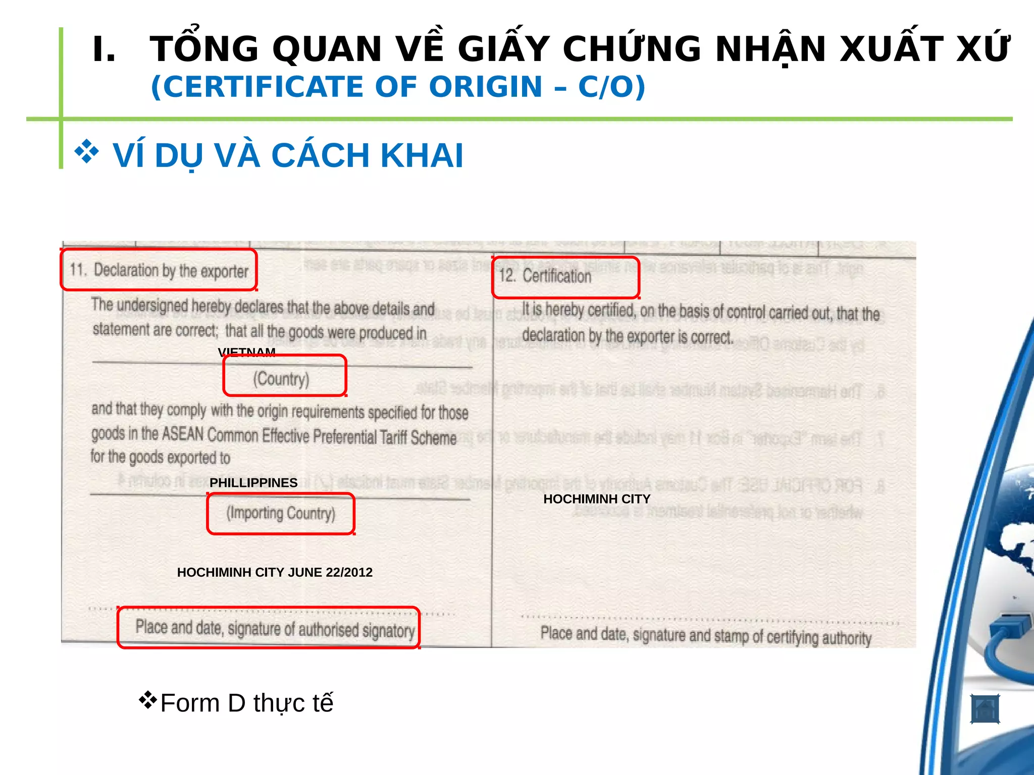 BÀi ThuyẾt TrÌnh GiẤy ChỨng NhẬn XuẤt XỨ Certificate Of Origin Pdf
