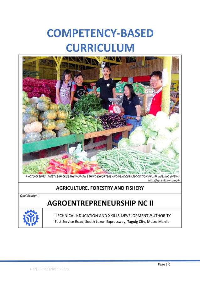 488794570-CBC-Agroentrepreneurship-NCII.pdf | Agriculture | Industries