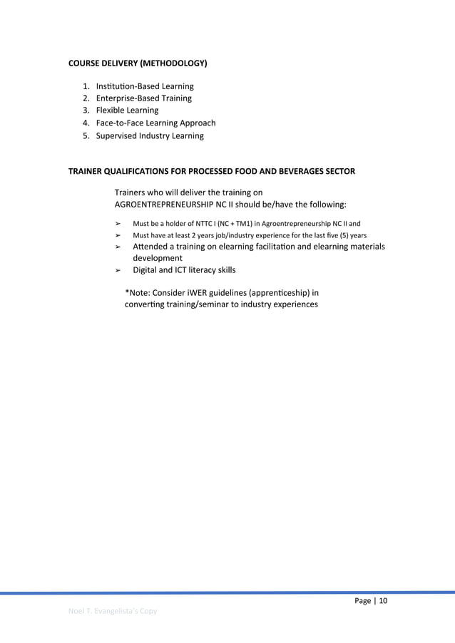 488794570-CBC-Agroentrepreneurship-NCII.pdf | Agriculture | Industries