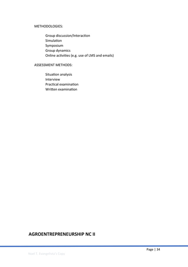 488794570-CBC-Agroentrepreneurship-NCII.pdf | Agriculture | Industries