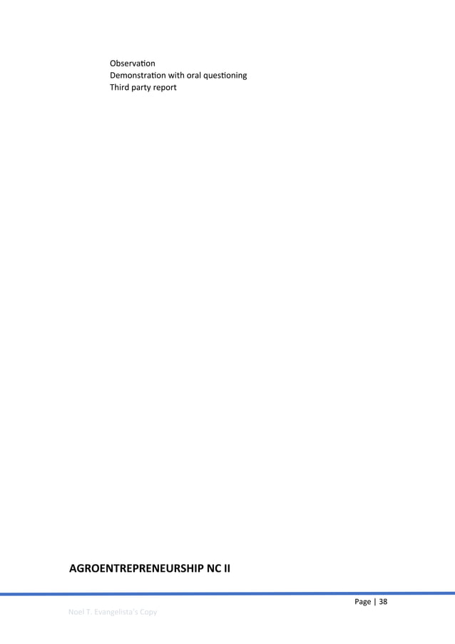 488794570-CBC-Agroentrepreneurship-NCII.pdf | Agriculture | Industries