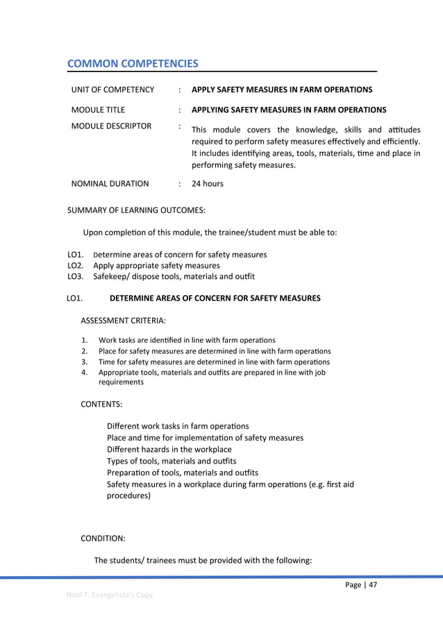 488794570-CBC-Agroentrepreneurship-NCII.pdf | Agriculture | Industries