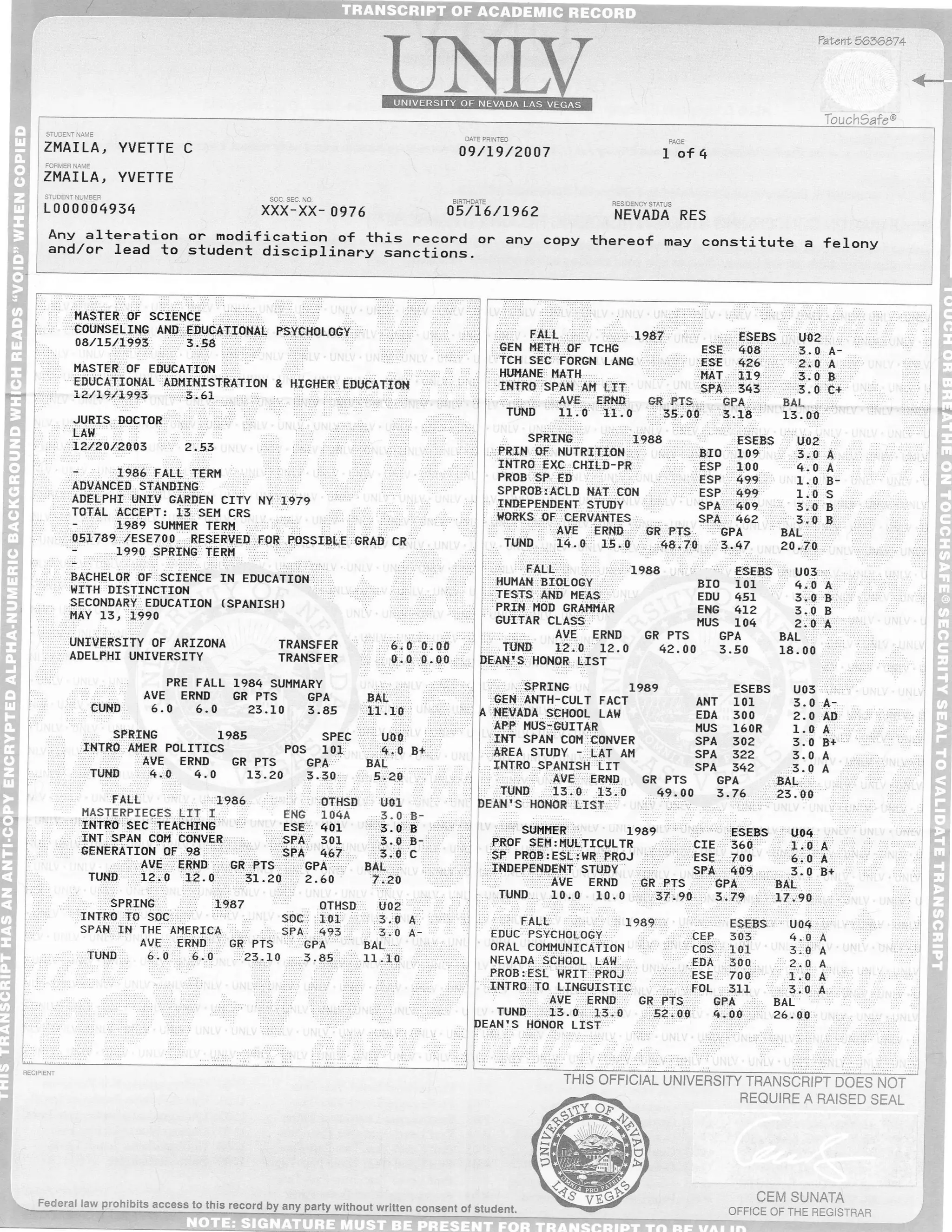 Transcripts Chevalier, Yvette (1) | PDF