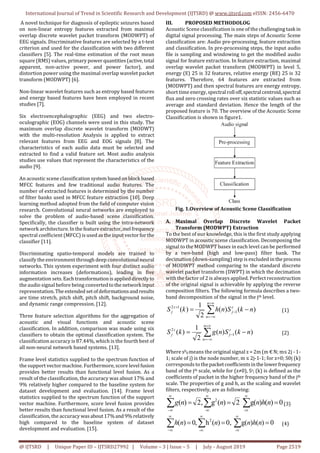 Acoustic Scene Classification by using Combination of MODWPT and Spectral Features | PDF