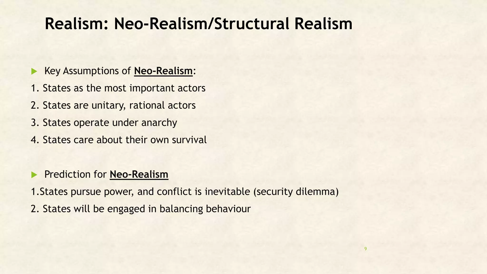 Theories of International Relations-Introduction | PPTX