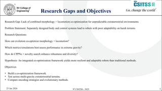 Evolutionary AI for Morphological and Locomotor Design of Resilient Exploration Robots | PPTX