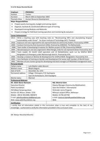 CV of Murshed | DOC