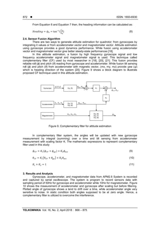 Sensor Fusion Algorithm by Complementary Filter for Attitude Estimation of Quadrotor with Low ...