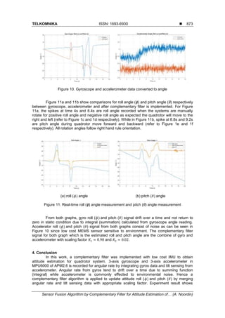 Sensor Fusion Algorithm by Complementary Filter for Attitude Estimation of Quadrotor with Low ...