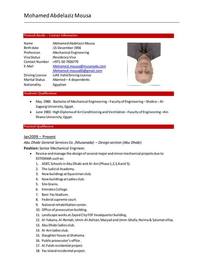 Mohamed Mousa CV | PDF