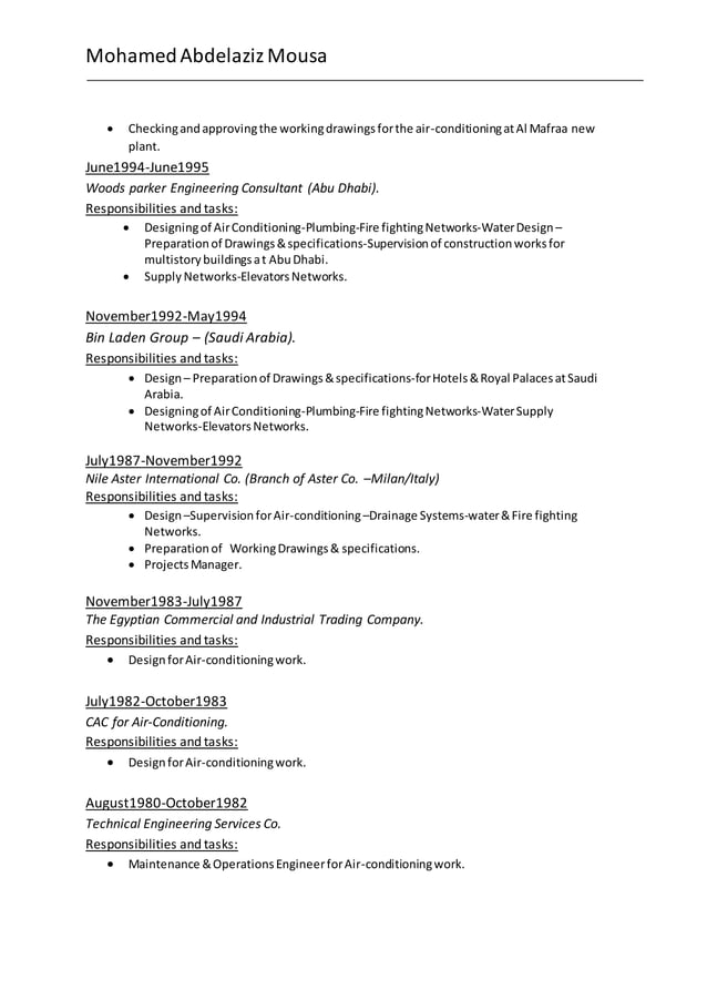 Mohamed Mousa CV | PDF