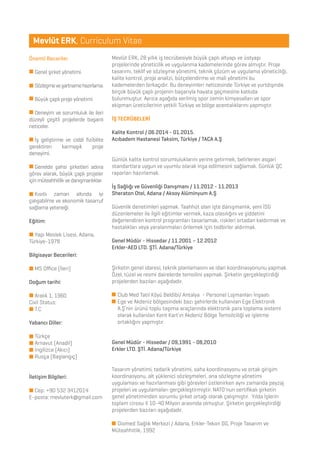 Cv_Mevlüt ERK_TR (1) | PDF
