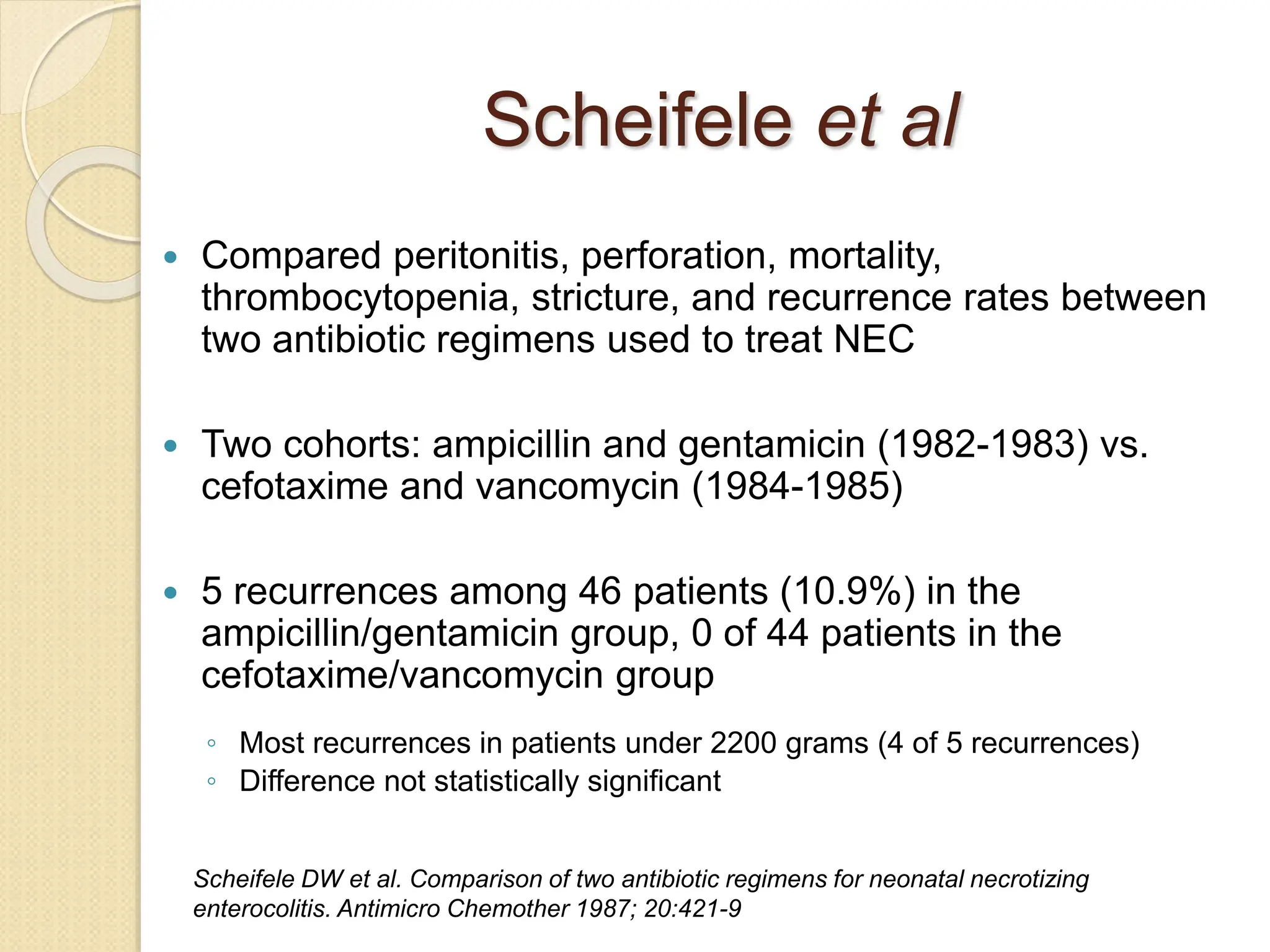 Revisión tratamiento de la enterocolitis necrosante | PPT