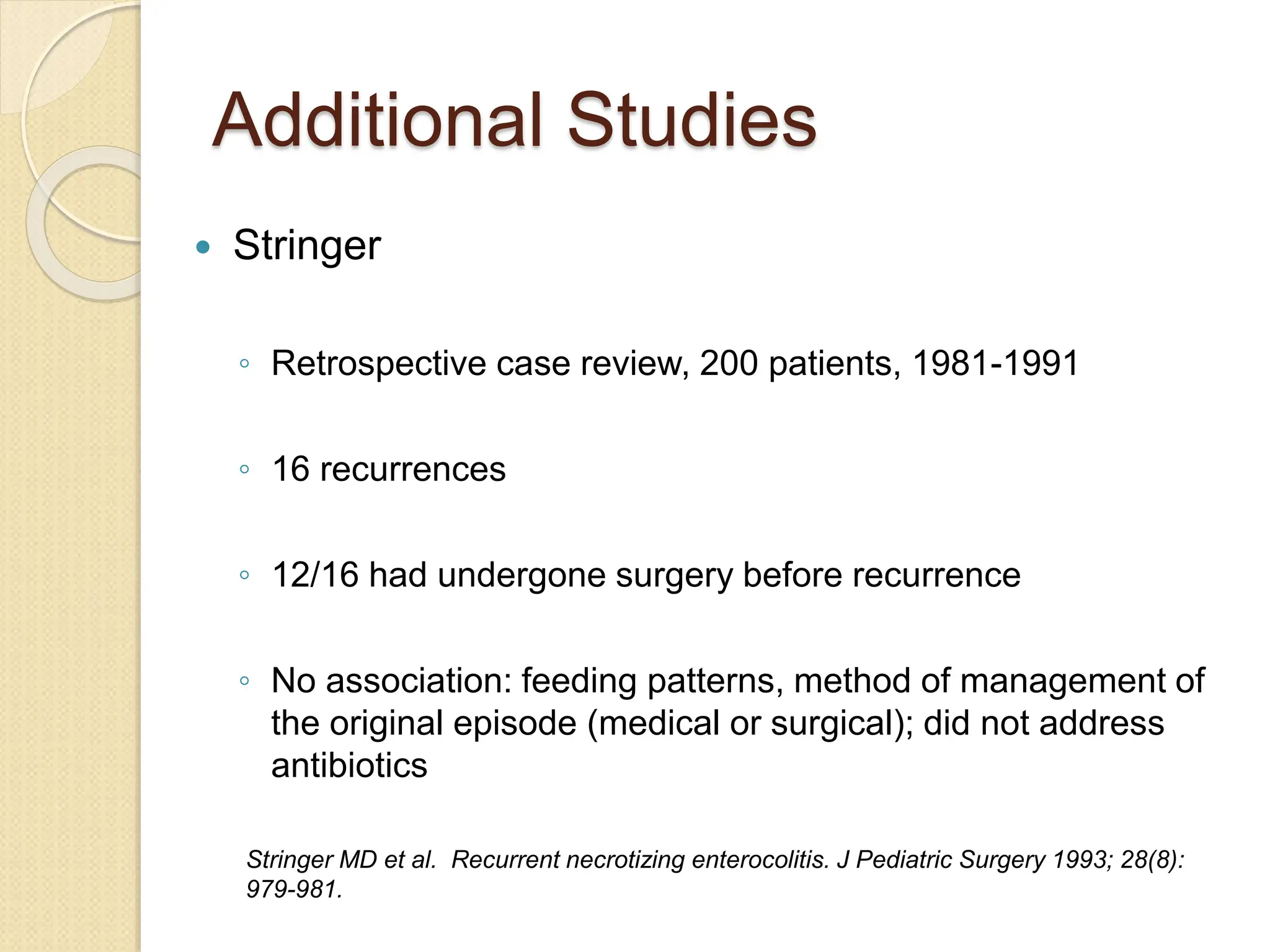 Revisión tratamiento de la enterocolitis necrosante | PPT