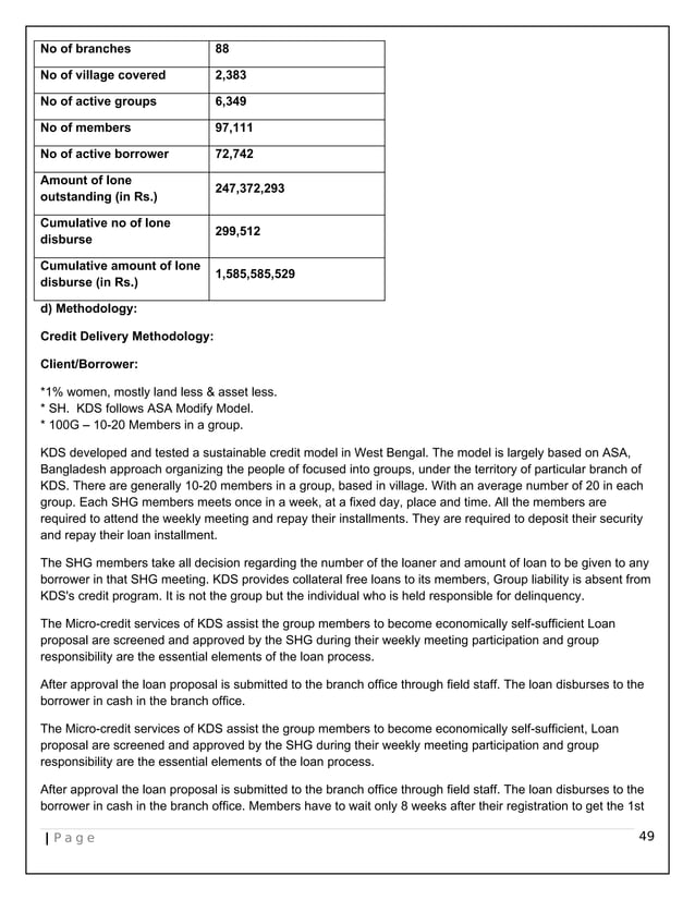48947731 a-project-report-on-microfinance-in-india | PDF