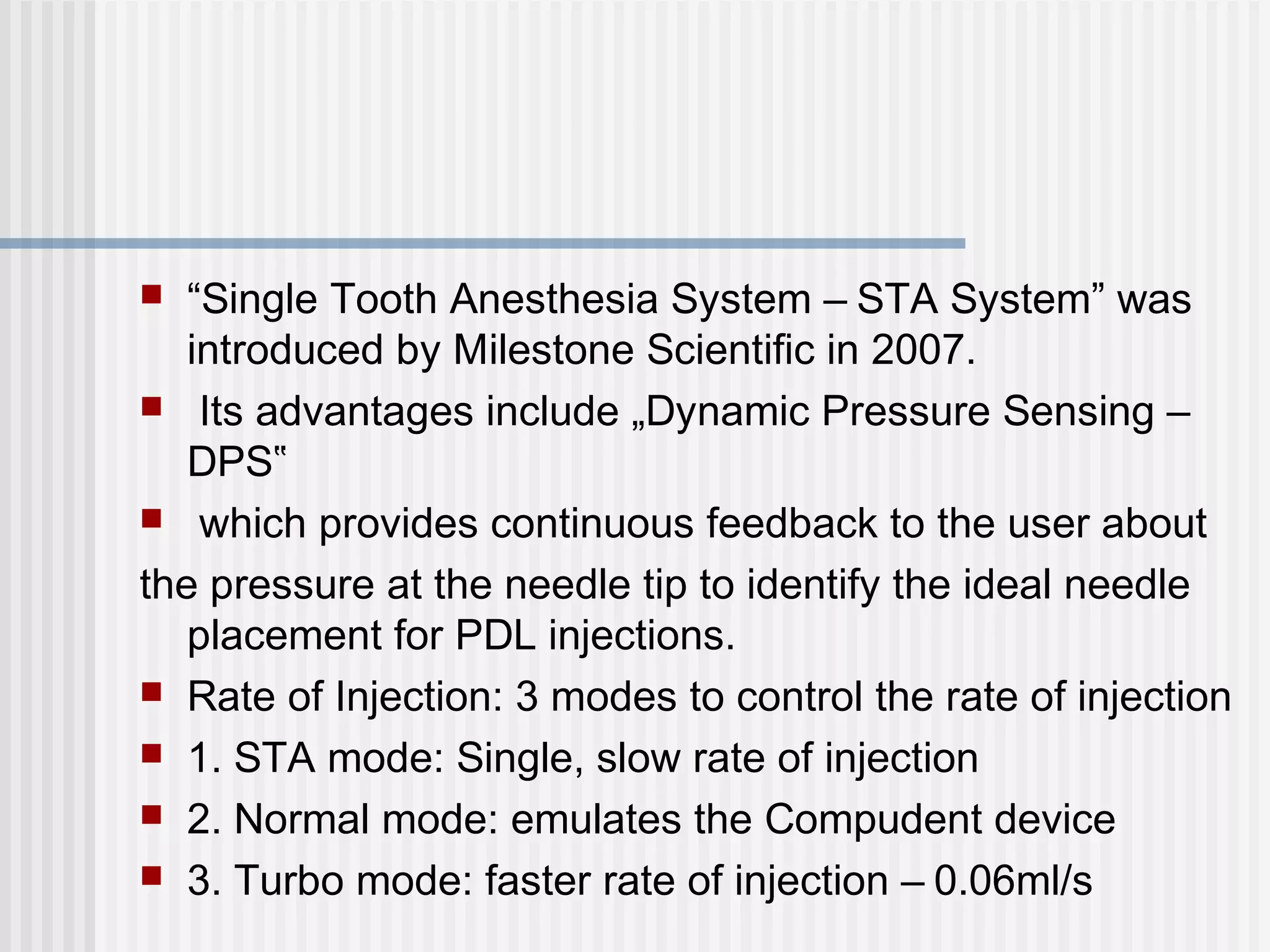 Recent advances in Local anesthesia | PPT