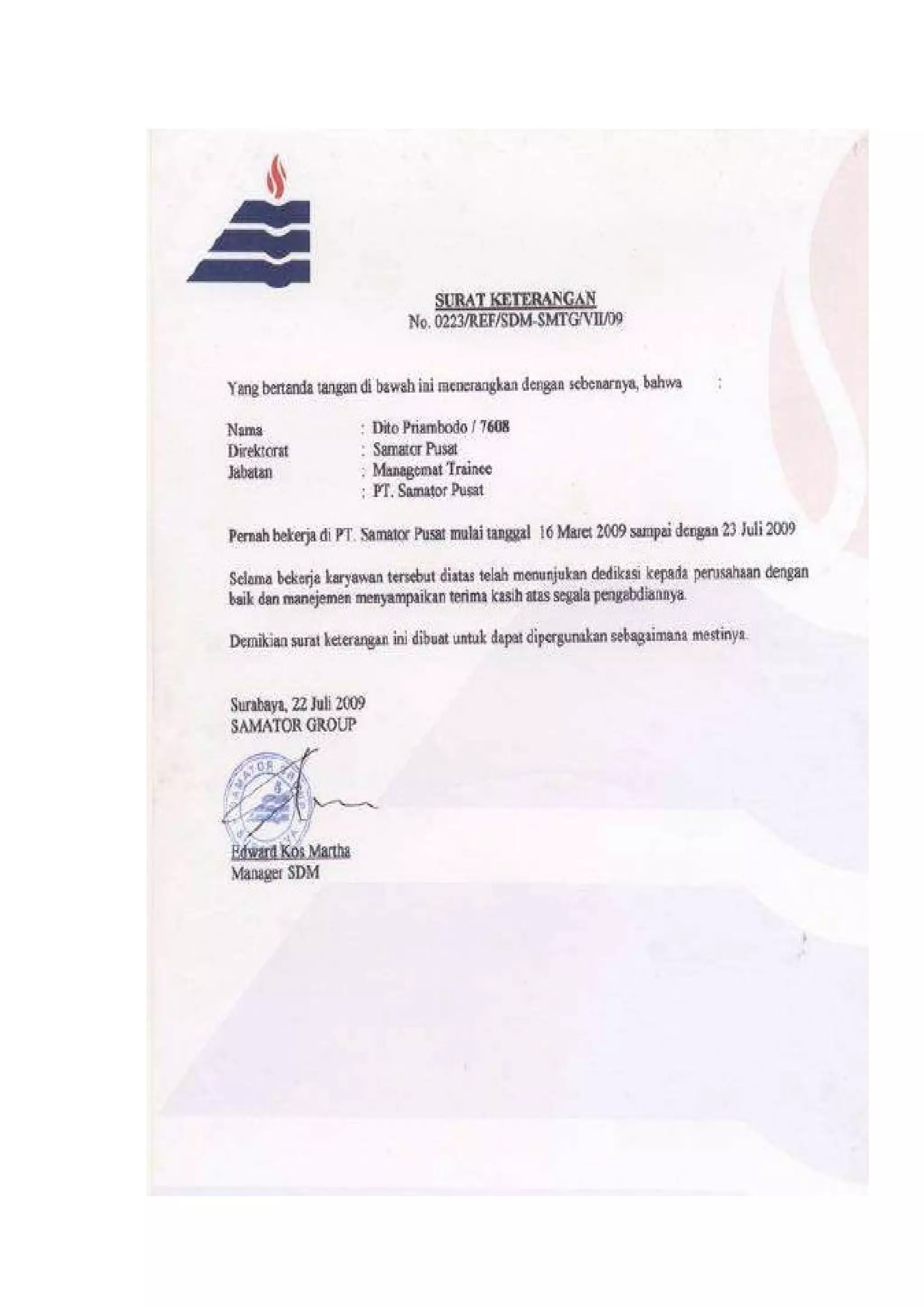 Dito priyambodo CV | PDF