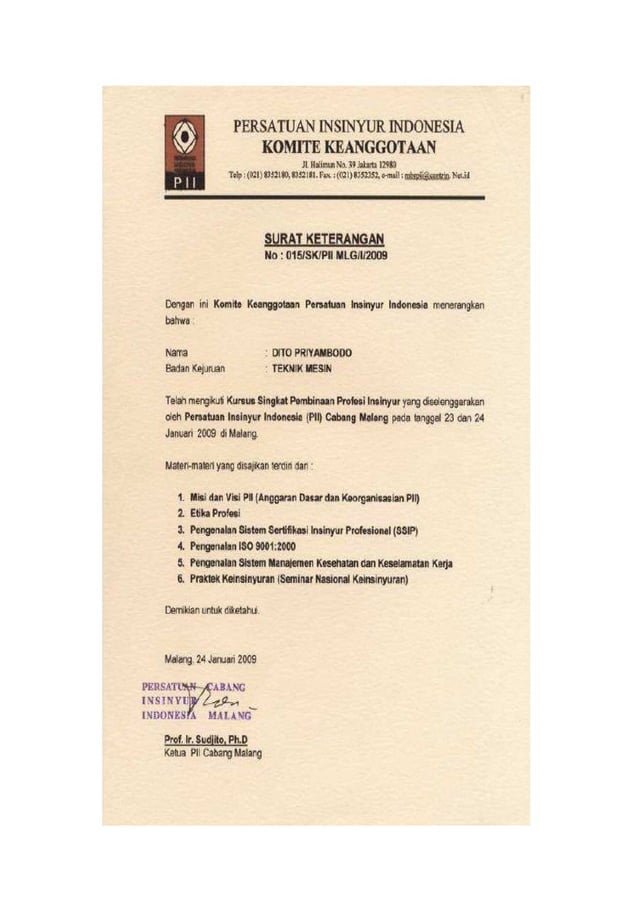 Dito priyambodo CV | PDF