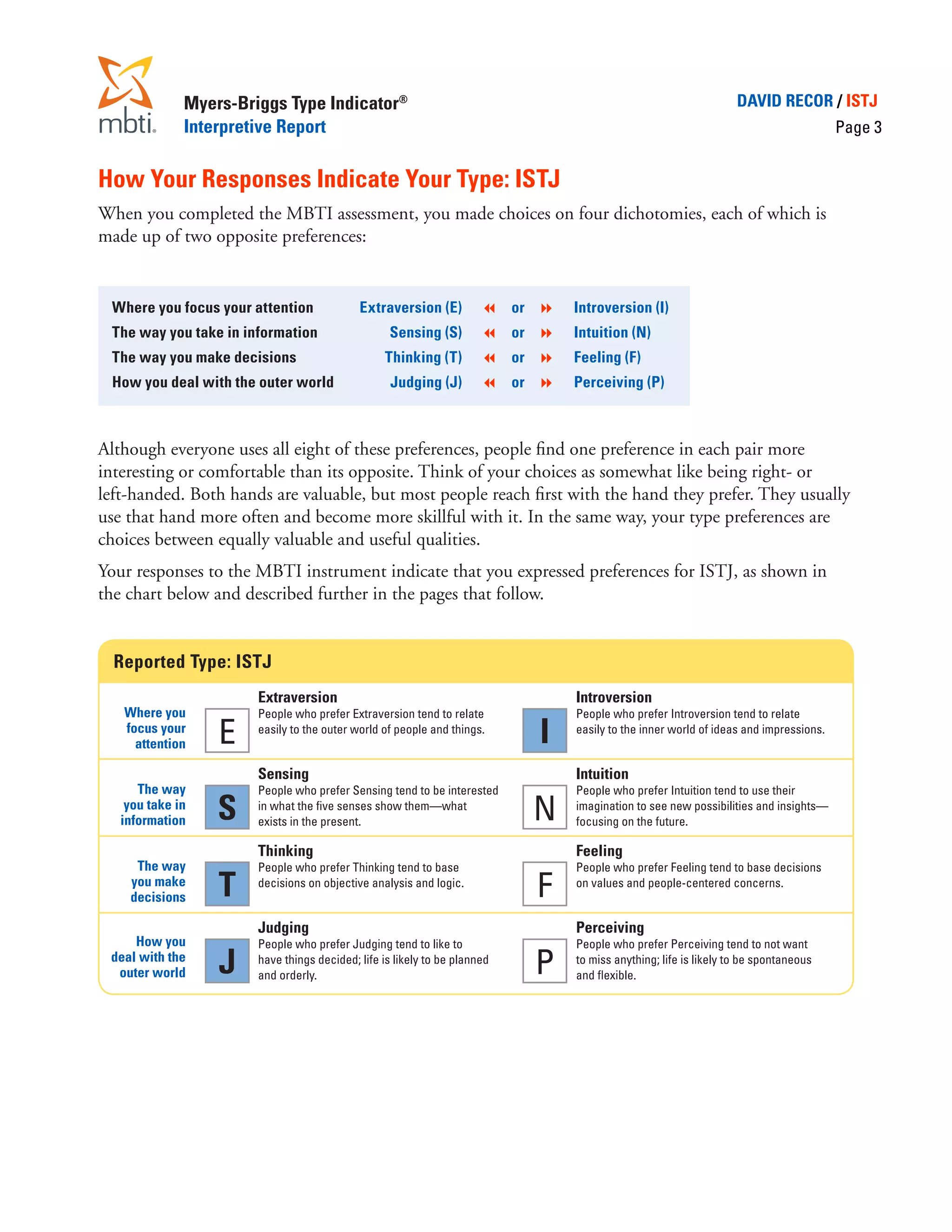 SEI - Myers Briggs | PDF