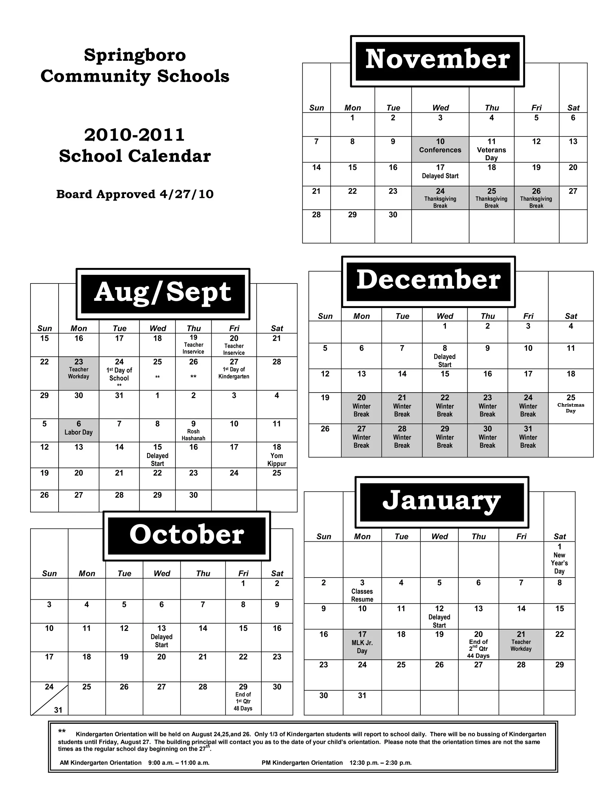 school calendar | PDF