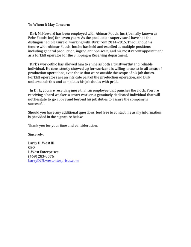 letter of recommendation final | PDF