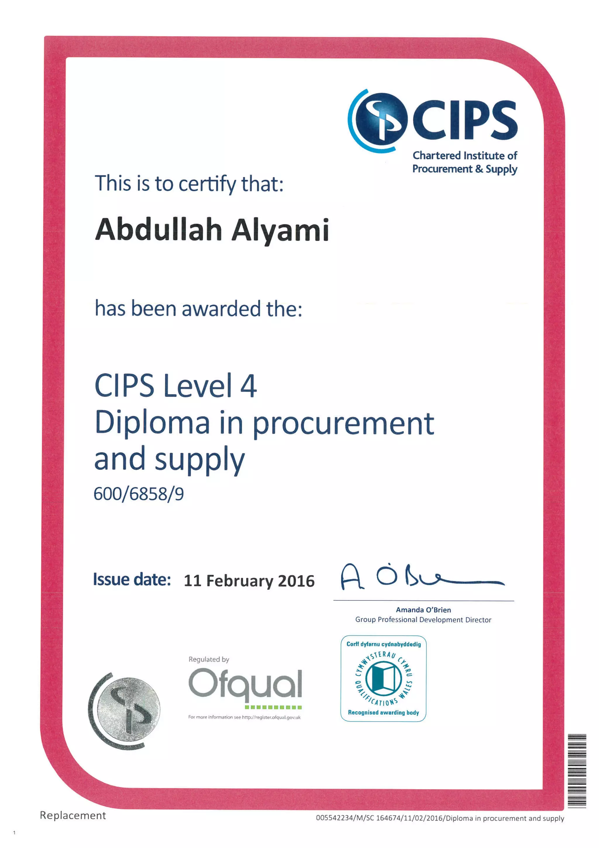 CIPS Diploma Certificate | PDF